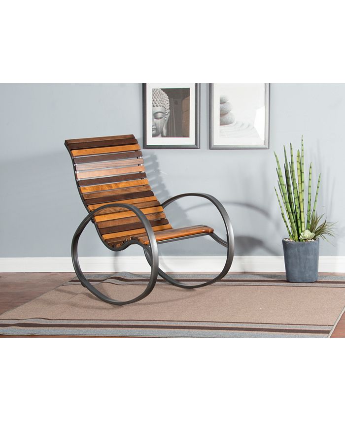 Sunny Designs Metroflex Jackson Eucalyptus Metal Rocker - Macy's