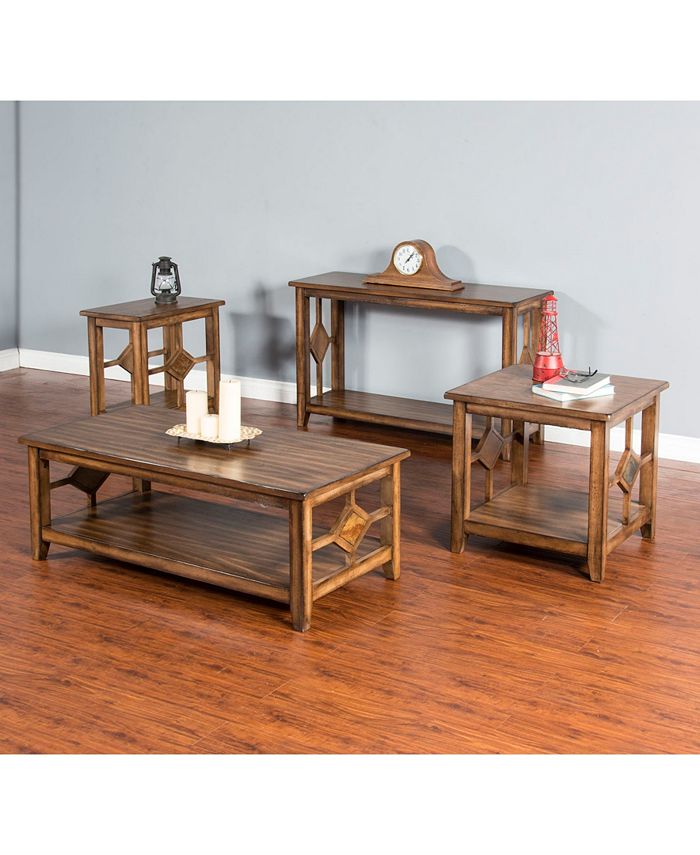 Sunny Designs Coventry Burnish Mocha Sofa/Console Table - Macy's