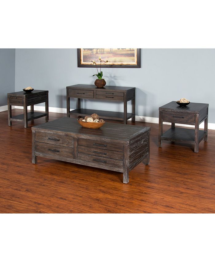 Sunny Designs Dundee Kettle Black End Table - Macy's