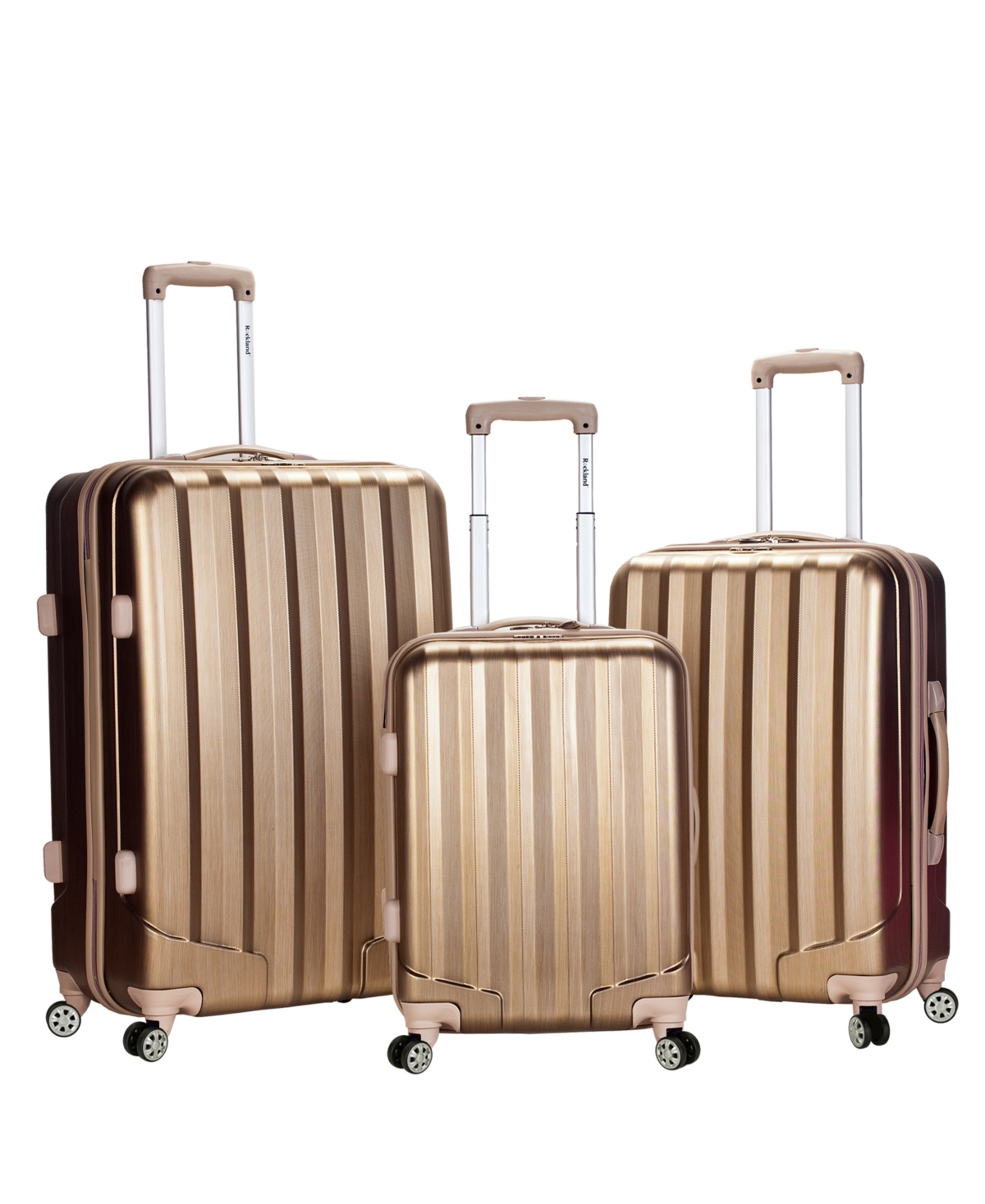 Click here for Rockland 3-Pc. Hardside Luggage Set - Bronze prices