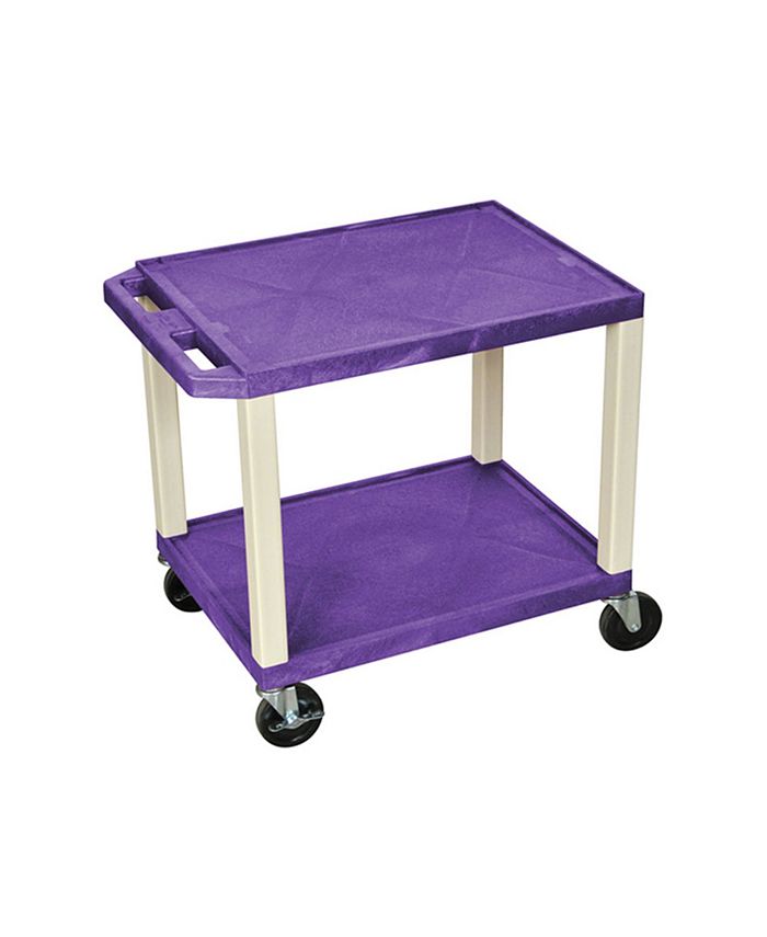Clickhere2shop 26"H Tuffy AV Cart with 2 Shelf, Electric - Red Shelves ...