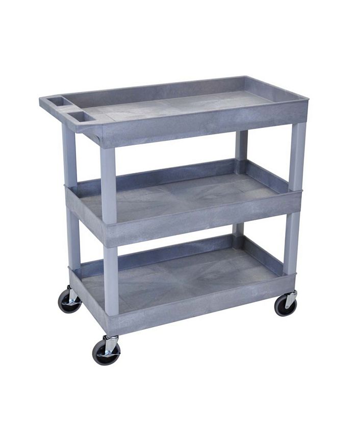 Clickhere2shop 3 Shelves Multipurpose Storage Plastic Tub Utility Cart ...