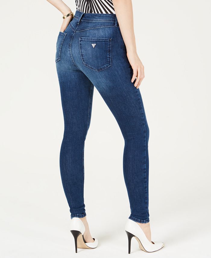 GUESS Chevron 1981 Button-Fly Skinny Jeans - Macy's