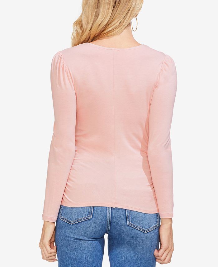 Vince Camuto Ruched Long-Sleeve Top - Macy's