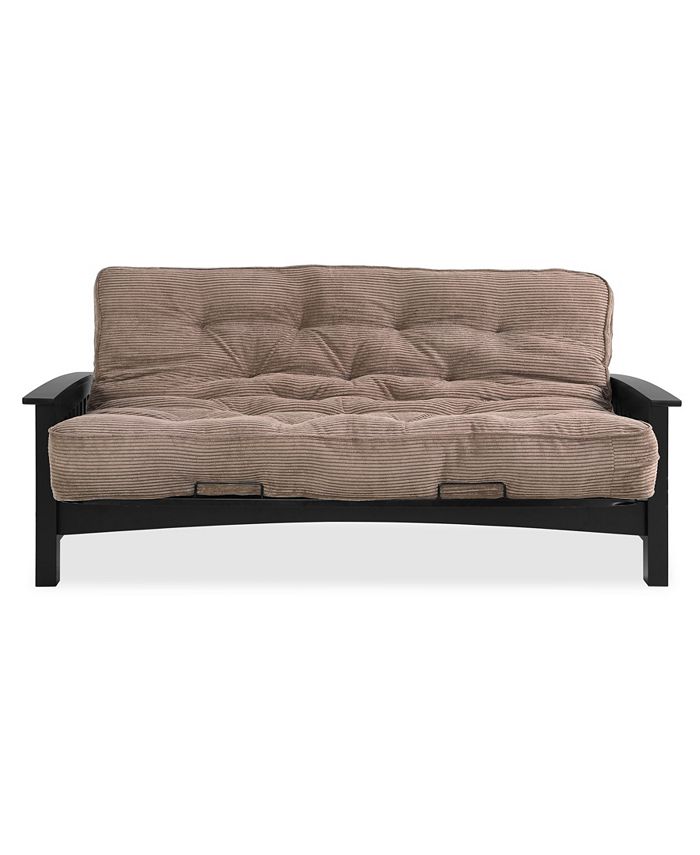Dwell Home Inc. Denver Wenge Futon Frame with 8" Visco Pocketed Coil ...