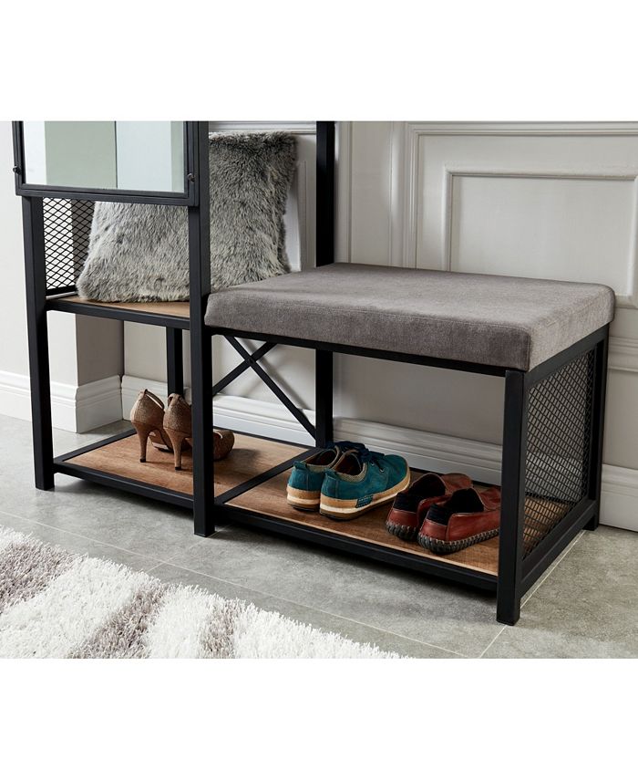 Furniture of America Verna Multi-STorage Mirror and Bench - Macy's