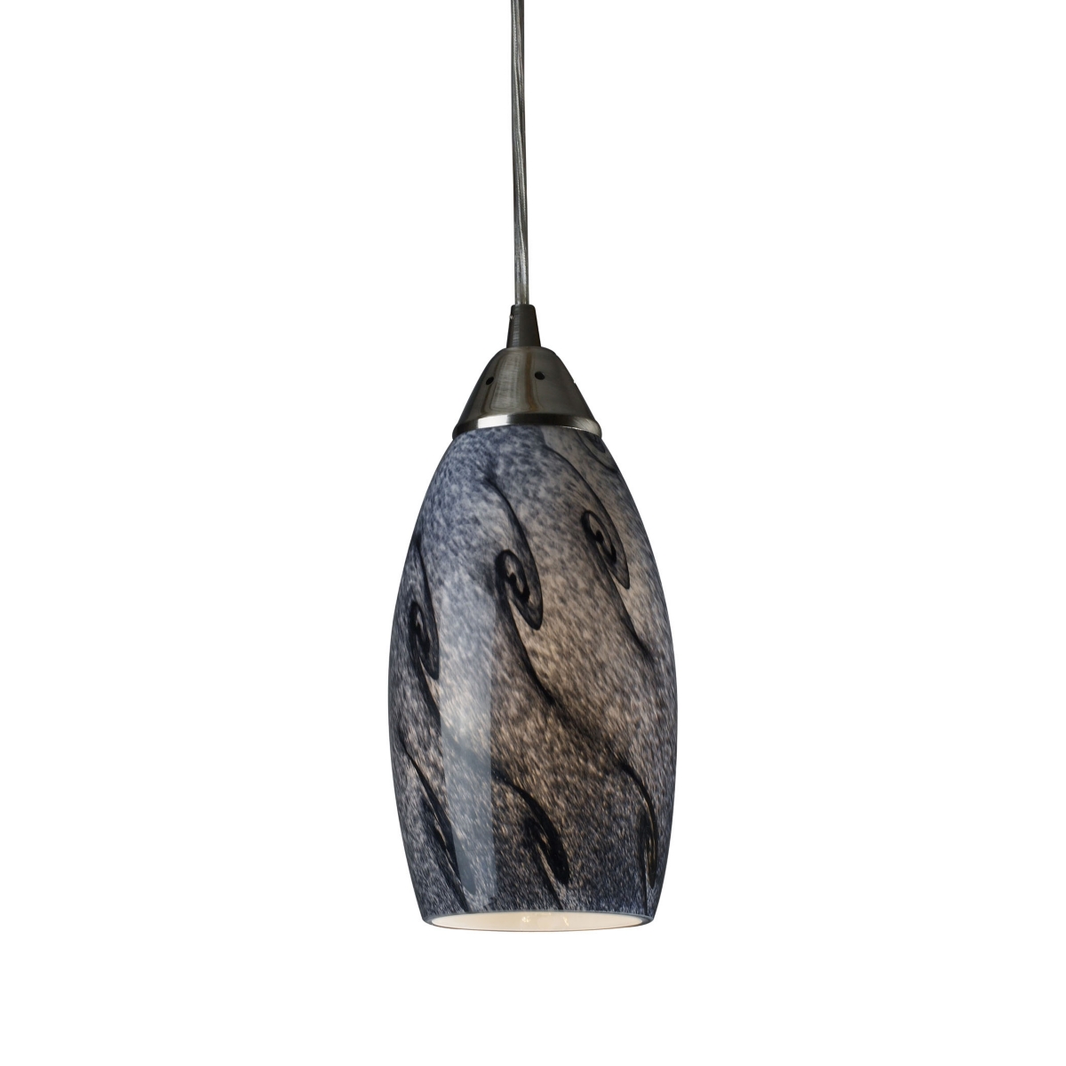Click here for Galaxy 1-Light Pendant in Smoke and Satin Nickel F... prices