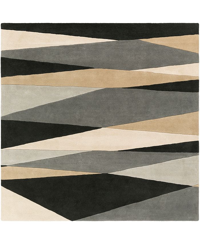 Surya Forum FM-7205 Black 9'9" Square Area Rug - Macy's