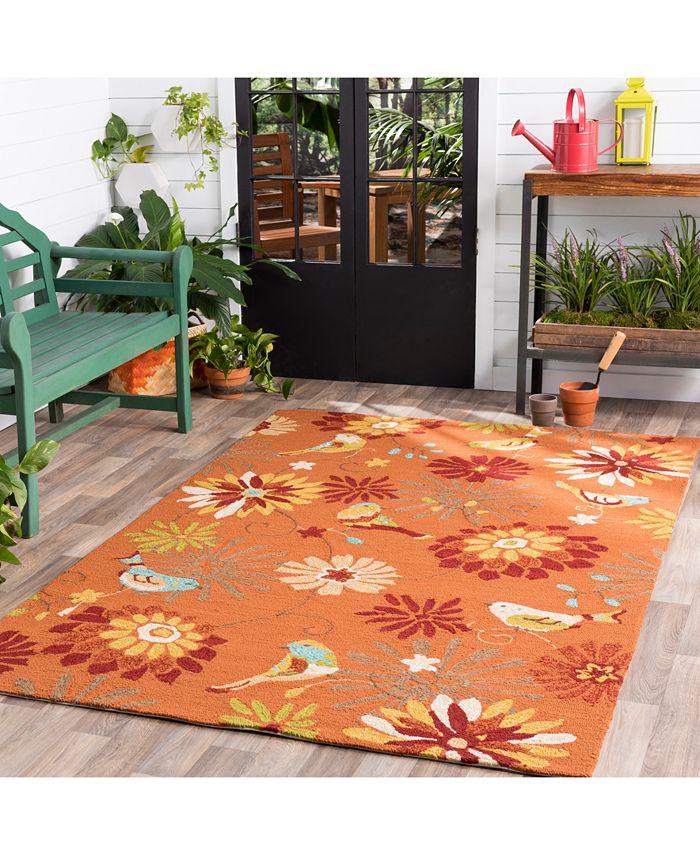 Surya Rain RAI-1104 Burnt Orange 2'6" x 8' Runner Area Rug, Indoor ...