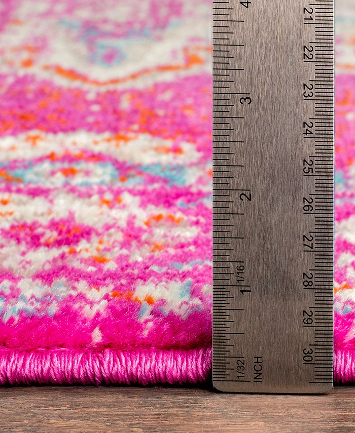 Abbie & Allie Rugs Paramount PAR-1101 Fuschia 18" Area Rug Swatch - Macy's