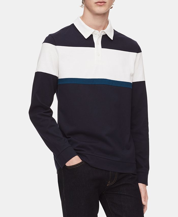 Calvin Klein Men's Colorblocked Polo Shirt - Macy's