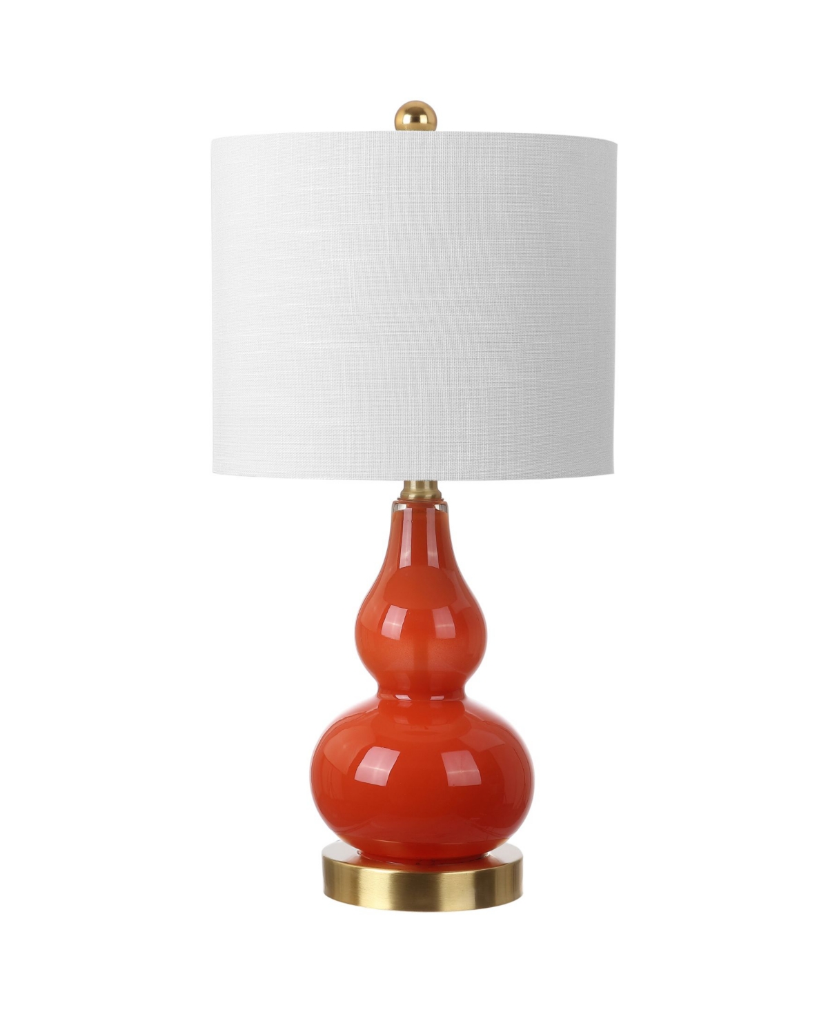 Click here for Jonathan Y Anya Mini Glass Led Table Lamp - Orange prices
