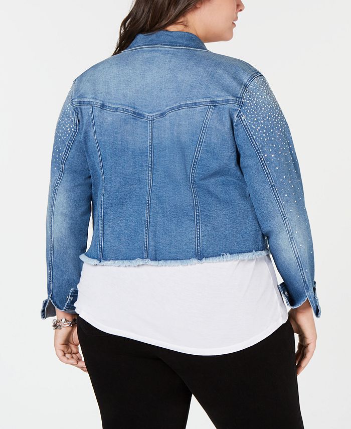 INC International Concepts I.N.C. Plus Size Cropped Rhinestone Jean ...