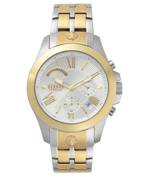 Versus by Versace Versus Men's Chronograph Lion Extension Two-Tone ...