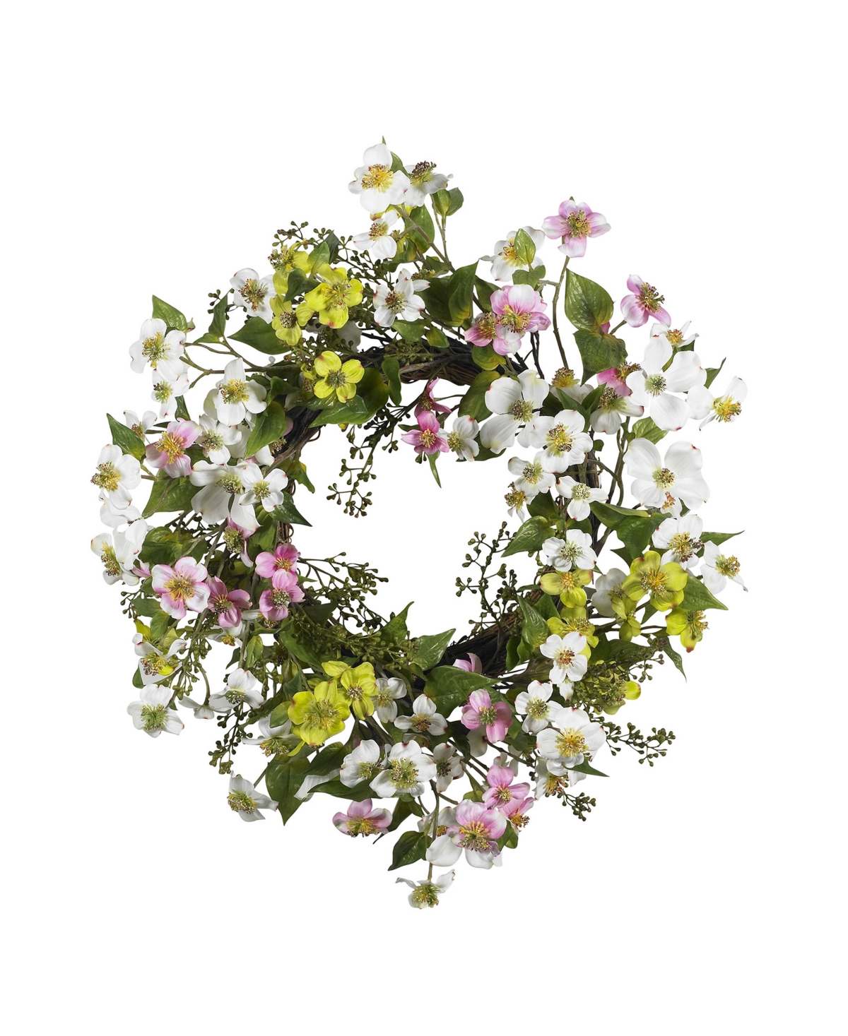 Click here for Nearly Natural 20 Dogwood Wreath - Assorted prices