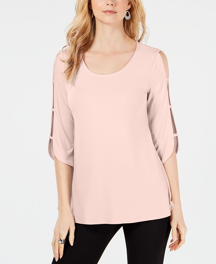 JM Collection Petite Ladder-Sleeve Top, Created for Macy's - Macy's
