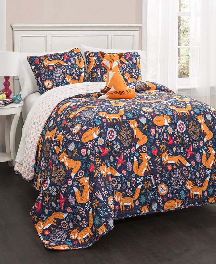 Lush Décor Pixie Fox 3-Pc Set Twin Quilt Set & Reviews - Quilts ...