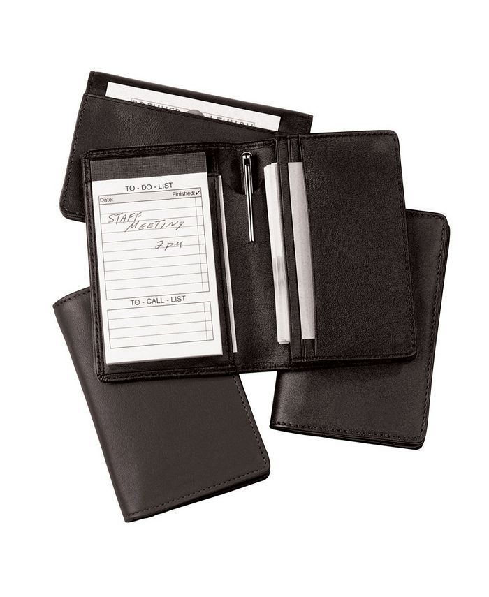 Royce Leather Royce Executive Note Jotter and Business Card Organizer ...