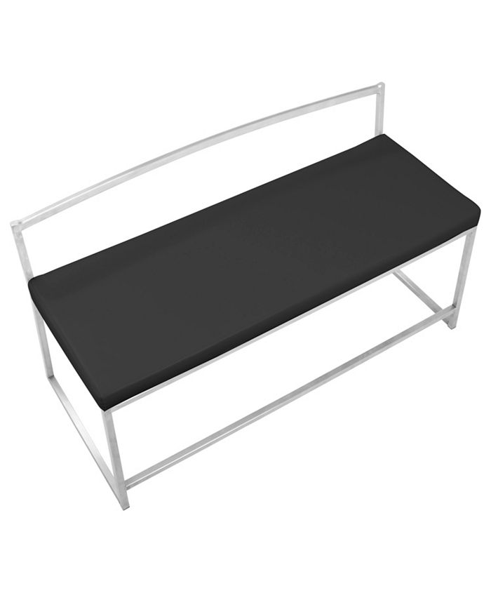 Lumisource Fuji Bench in Faux Leather - Macy's
