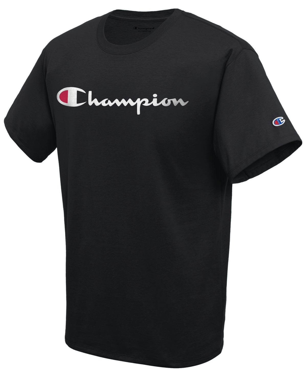 Click here for Champion Mens Script Logo T-Shirt - Black prices