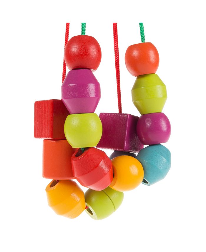 Trademark Global Kids Bead And String Lacing Toy Set By Hey Play - Macy's