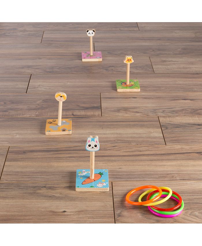 Trademark Global Kids Zoo Animal Ring Toss Game Set By Hey Play - Macy's