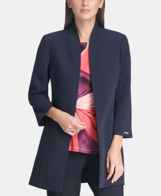 DKNY Long Open-Front Jacket - Macy's