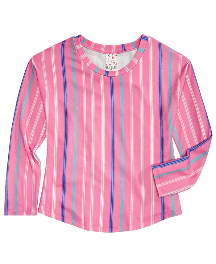 Belle Du Jour Big Girls Striped Top - Macy's