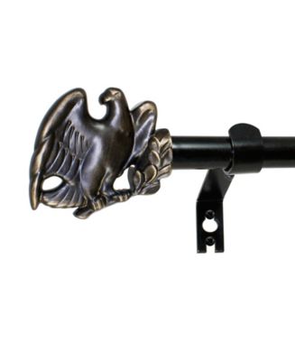 Decopolitan Montevilla 5/8-Inch Eagle Telescoping Curtain Rod Set, 26 ...