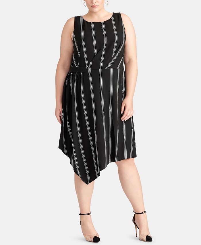 RACHEL Rachel Roy Plus Size Rina Stripe Dress - Macy's