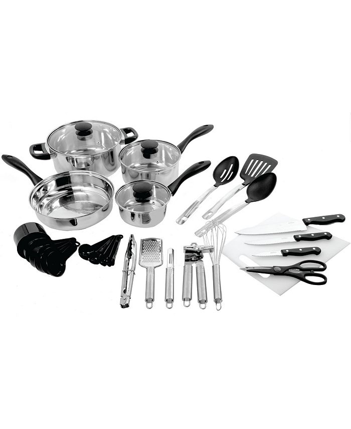 Oster Home 30-piece Total Kitchen Stainless Steel Cookware Combination ...