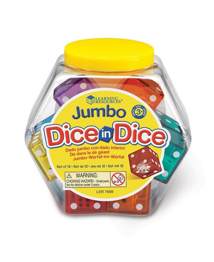 Learning Resources Jumbo Dice In Dice Set of 12 - Macy's