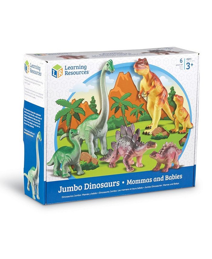 Learning Resources Jumbo Dinosaurs - Mommas and Babies Set of 6 - Macy's