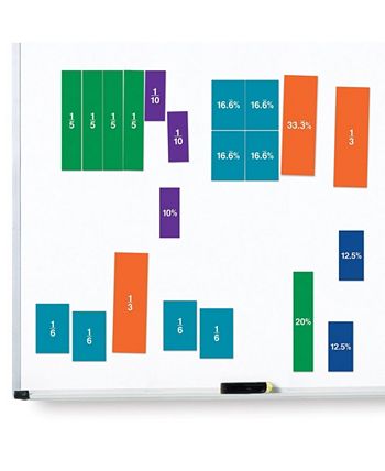 Learning Resources Double-Sided Magnetic Fraction Squares 51 Pieces ...