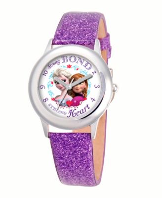 Disney Anna and Elsa Girls'Stainless Steel Watch - Macy's