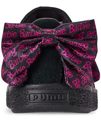 Puma Little Girls' Suede Barbie Casual Sneakers from Finish Line - Macy's