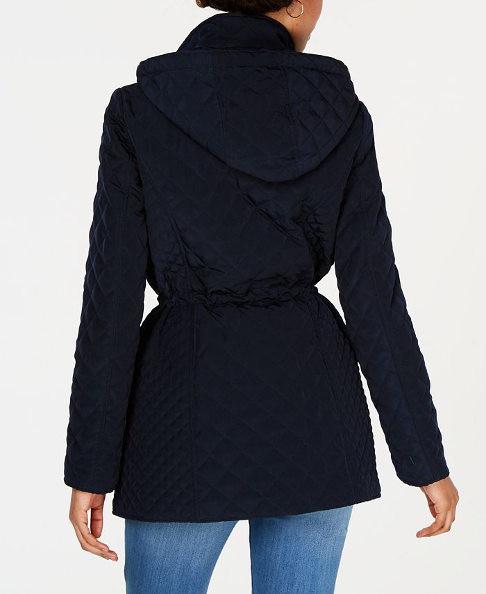 Laundry by Shelli Segal Hooded Quilted Coat - Macy's