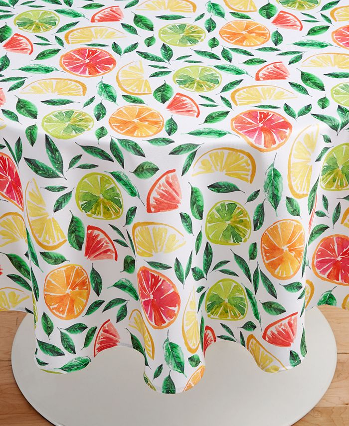 Fiesta Citrus Bliss 70" Round Tablecloth - Macy's