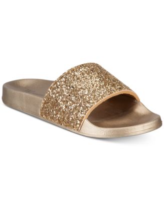 INC Glitter Pool Slides, Created for Macy's - Macy's