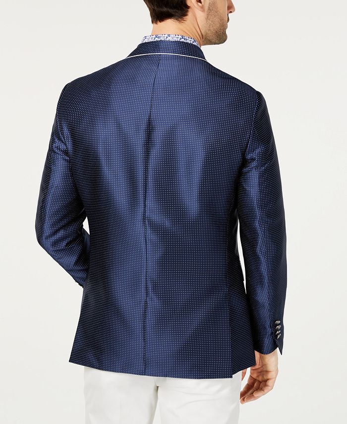 Tallia Men's Slim-Fit Dot-Print Dinner Jacket - Macy's