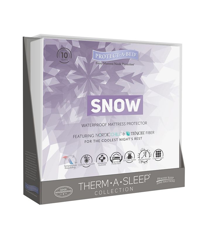 Protect-A-Bed Twin XL/Split King Therm-A-Sleep Snow Waterproof Mattress ...