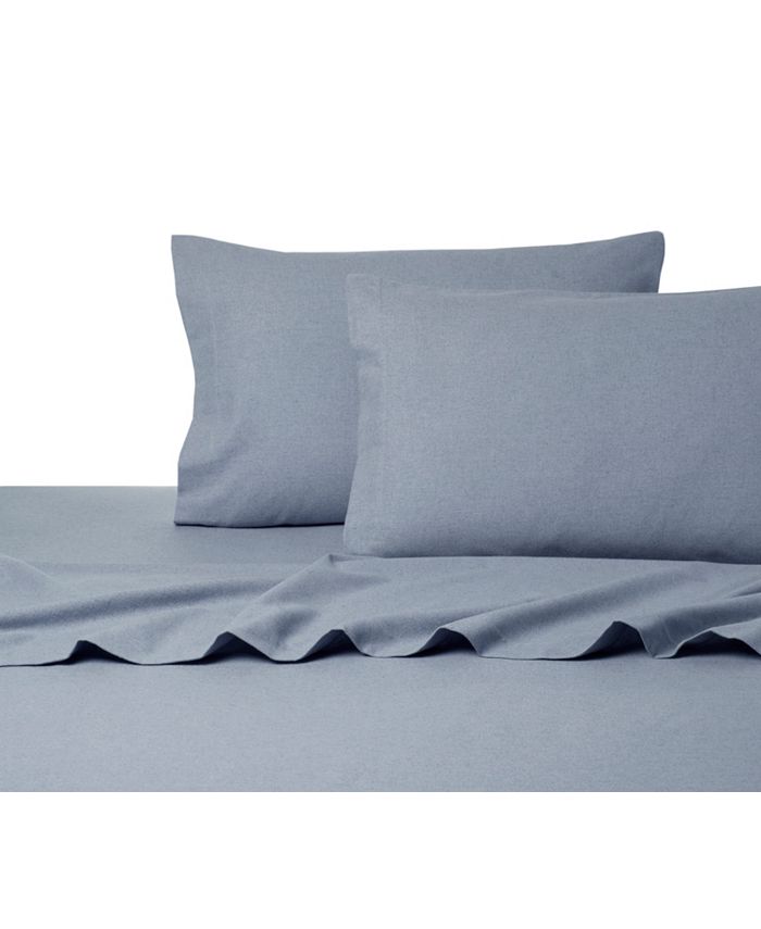 La Rochelle Heather Ground Solid Flannel Sheet Set California King - Macy's