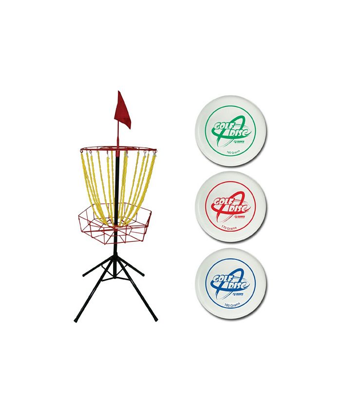 VIVA SOL Triumph Disc Golf Toss Steel Portable Target and 3 Weighted ...