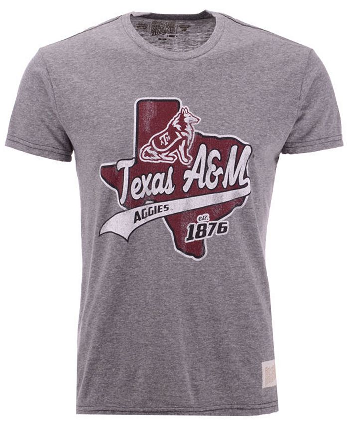 Retro Brand Men's Texas A&M Aggies Retro Logo Tri-Blend T-Shirt - Macy's