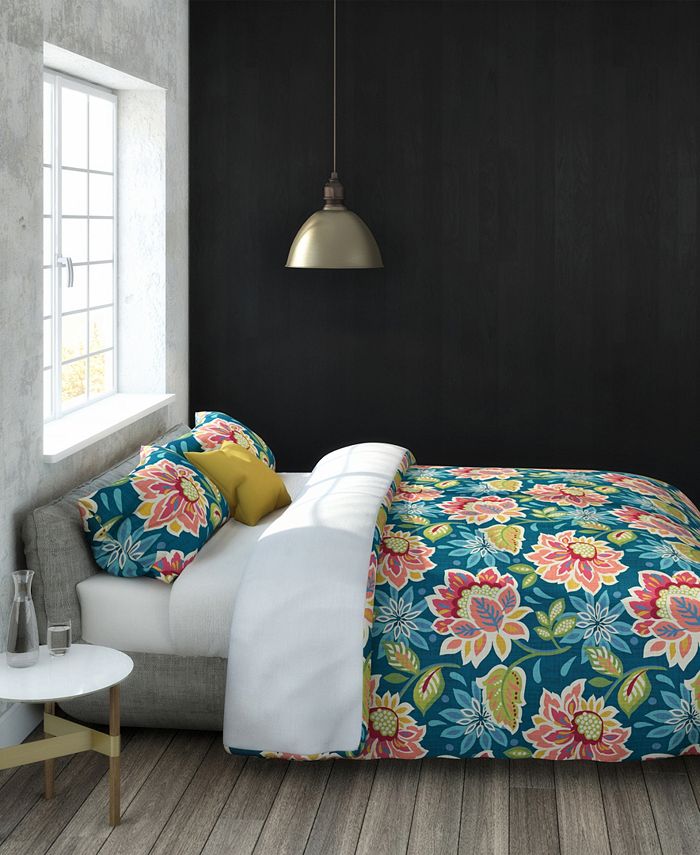 Colorfly Callaway Duvet Cover Set, King, Azure - Macy's