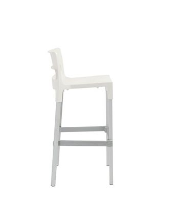 Euro Style Divo-B Stackable Bar Stool with Aluminum Legs - Set Of 4 - Macy's