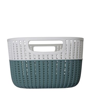 Simplify 2-Tone Decorative Large Storage Basket in Marine - Macy's