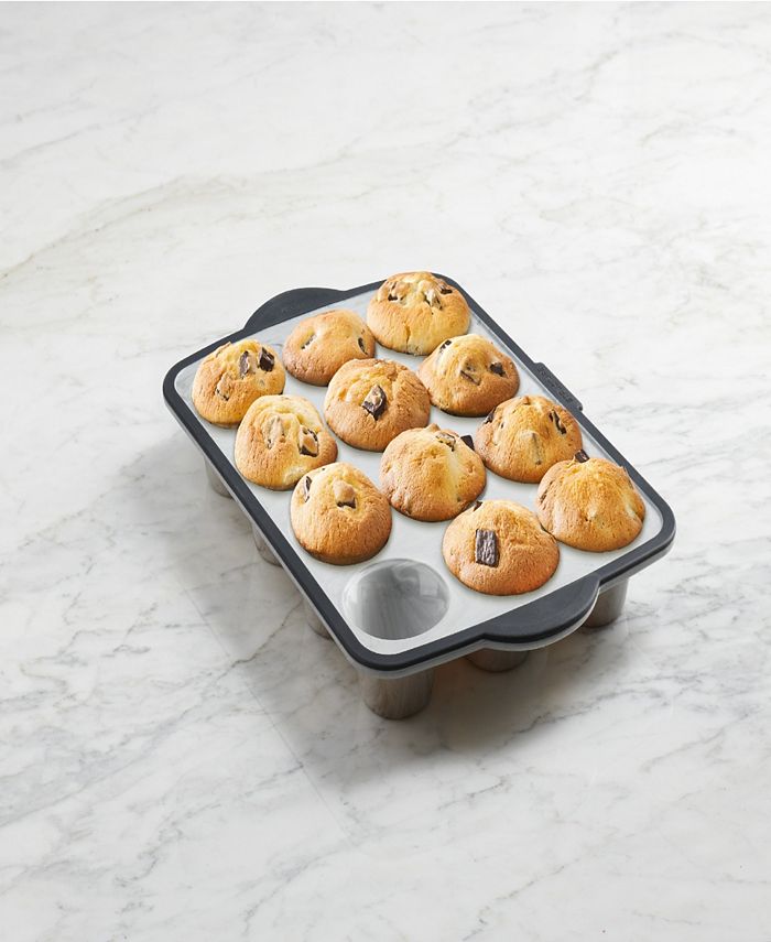 Trudeau Structured Silicone 12 Count Muffin Pan Marble - Macy's