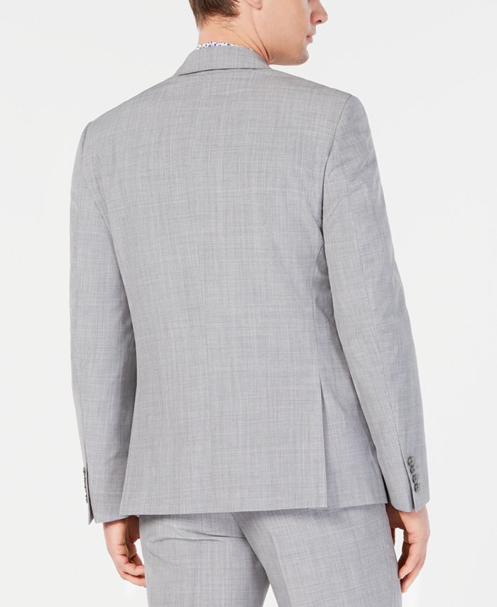 Bar III Men's Slim-Fit Stretch Light Gray Suit Jacket, Created for Macy ...