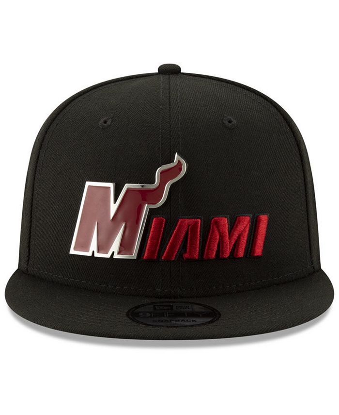 New Era Miami Heat Enamel Script 9FIFTY Snapback Cap - Macy's